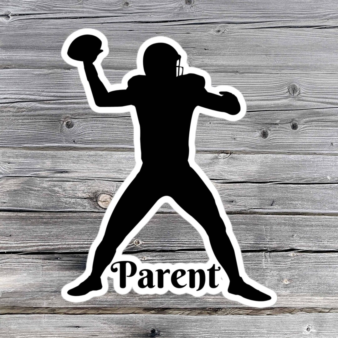 Football Parent Sticker, Silhouette Logo - Etsy