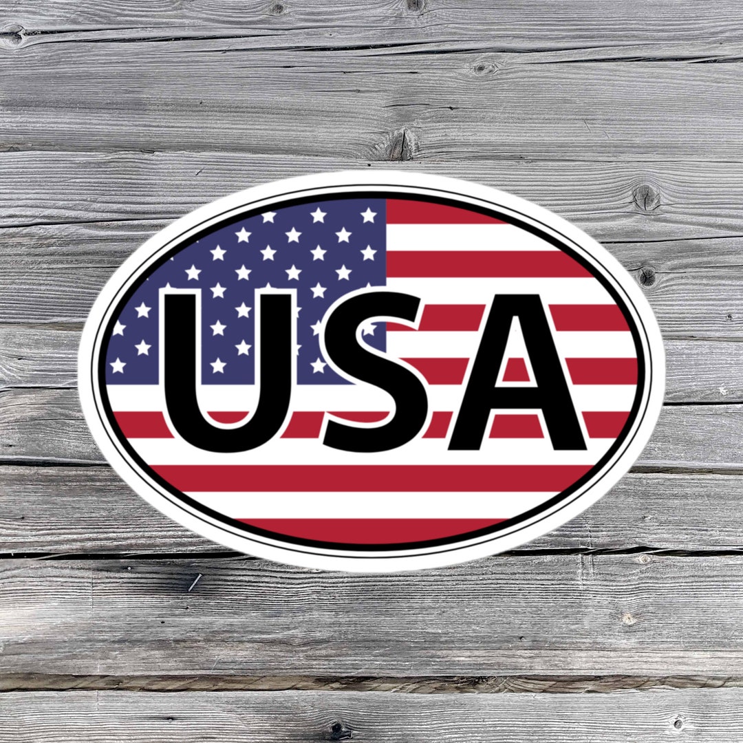 USA Sticker, America, United States, Oval Logo - Etsy