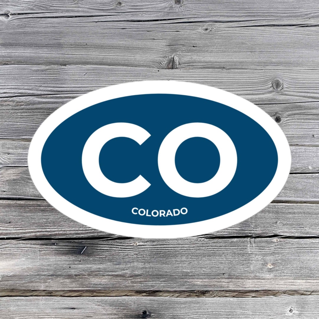 Colorado Sticker, "co", Mountains, Oval Logo - Etsy