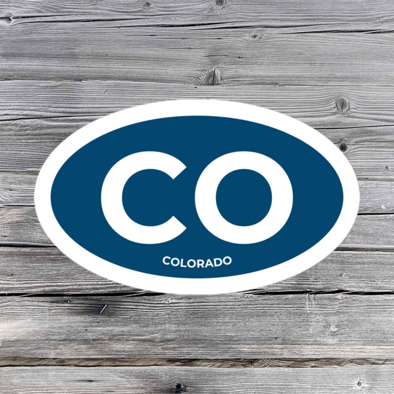 Colorado Sticker, "co", Mountains, Oval Logo - Etsy