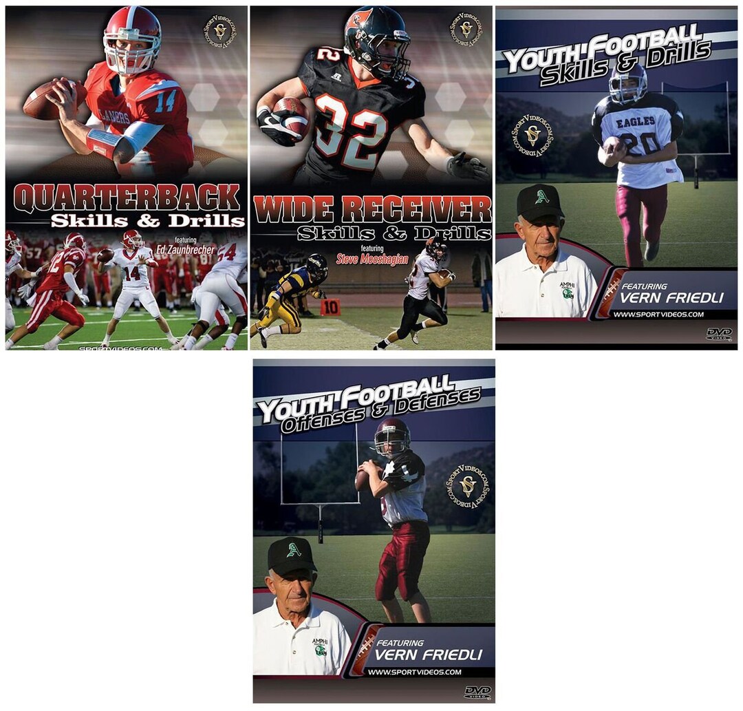 Football 4 DVD Gift Set for Coaches or Players - Etsy