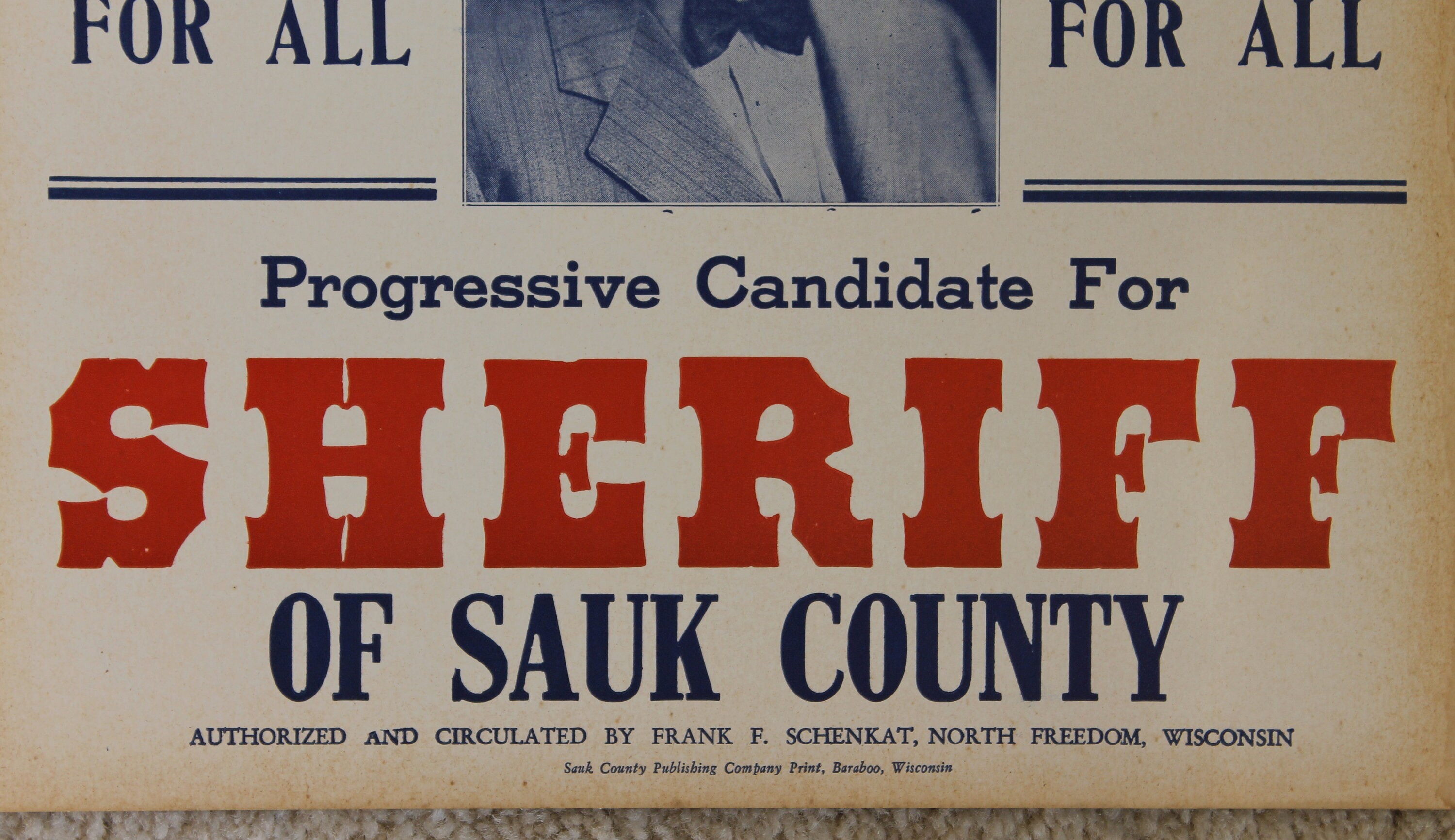 Vintage Sheriff Campaign Poster C1920 Progressive Party - Etsy