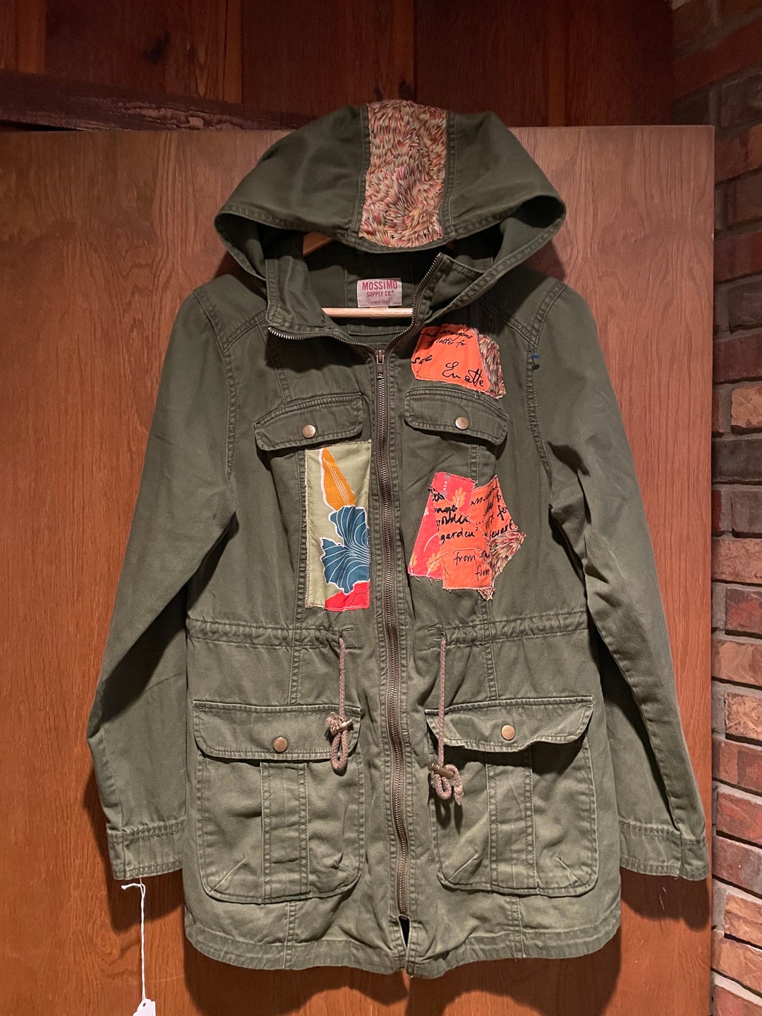 Upcycled Utility Cargo Jacket Garden Theme Womens Large - Etsy