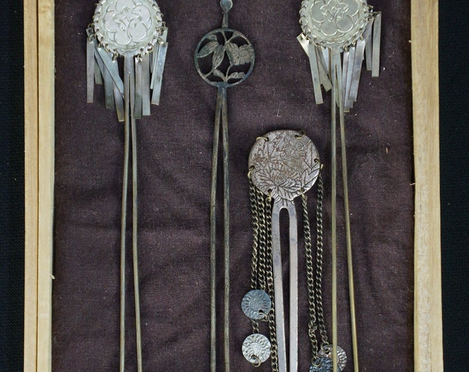 Antique Kanzashi Japan Geishahair Pins Kimono Accessory1900 Craft - Etsy