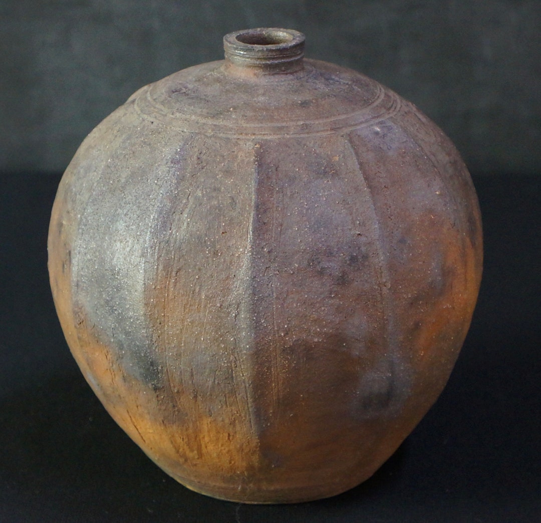 Bizen Ceramic Vase Japanminimalist Hanaire1950kiln Craft Wabisabi - Etsy
