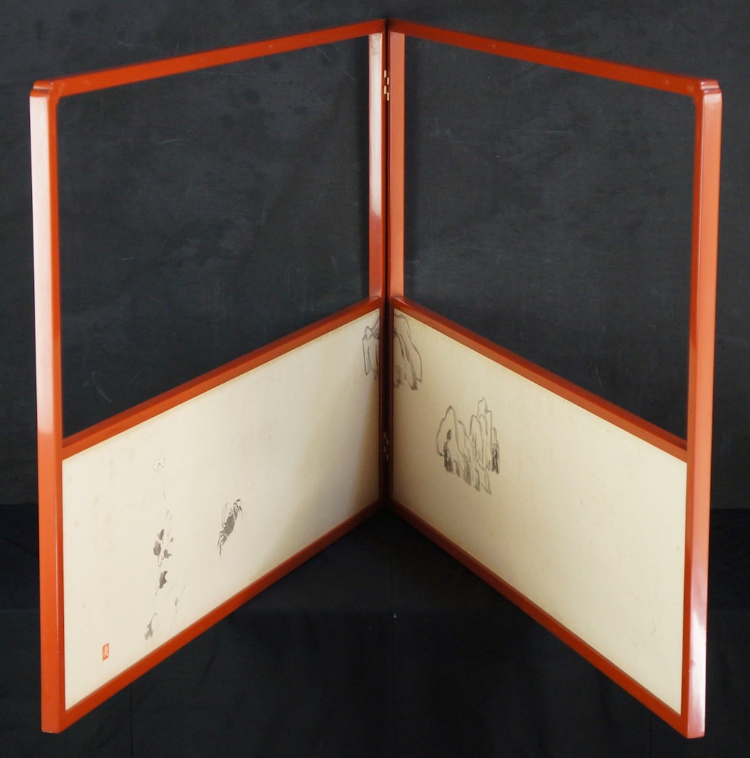 Japan Furosakifolding Screen Kani Crab 1950 Minimalist Paper Art Craft ...