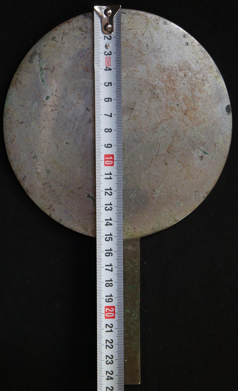 Antique Japan bronze Mirror Kagami Fuji-san and Floating Garden 1800 ...
