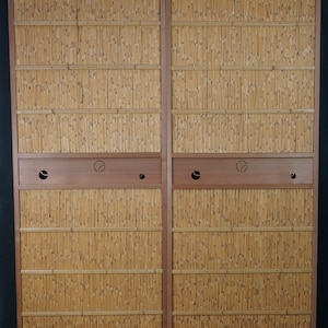 Japan Sliding Door Panels bamboo Fusuma 1980s Wabisabi Architecture - Etsy