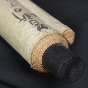Japanese Tanuki and Usagi Rabbit Scroll Painting Watercolor Kakejiku ...