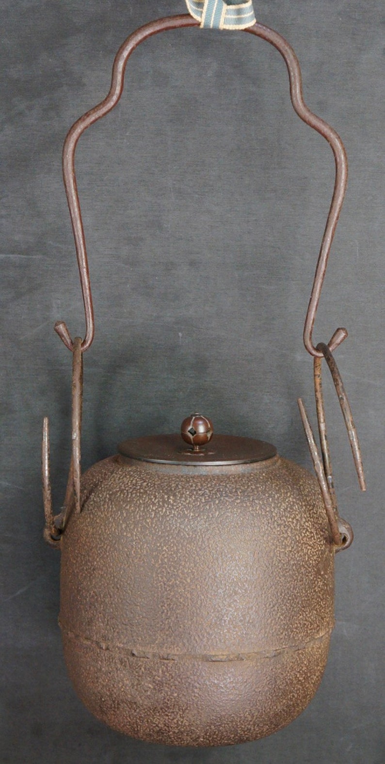Japan Sand Cast Iron Kettle Chagama 1900stea Ceremony - Etsy