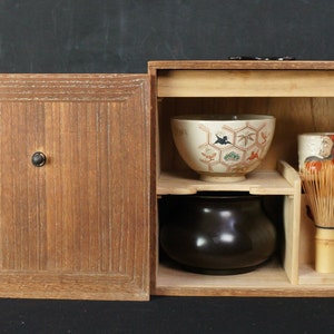 Vintage Cha-bako Japanese Tea Box Chawan 1960 kiln Hand Craft - Etsy