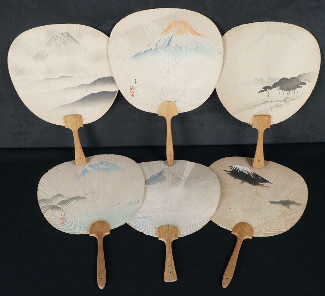 Japanuchiwa Hand Painted Fan 1900art Sumi-e Zen Interior - Etsy