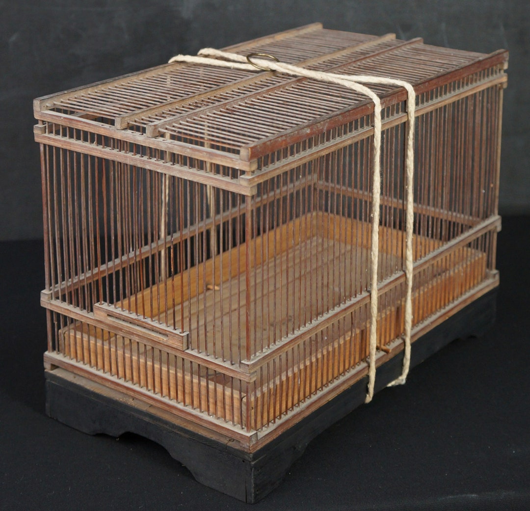 Antique Japan torikago bamboo Bird Cage 1880s Rural Wabisabi craft - Etsy