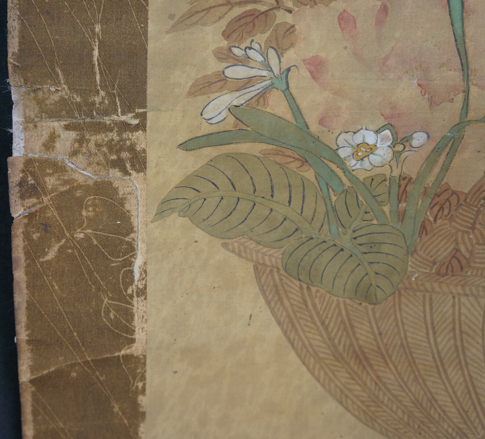 Japan Master Scroll Painting Floral Ikebana 1800s Edo Master Art Craft ...