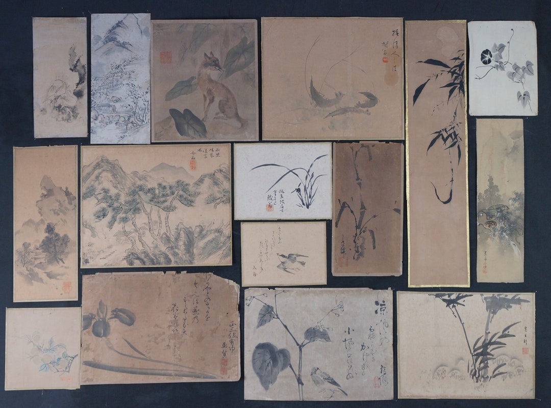 Antique Japan Ink Art Painting 1800s Art Sumi-e Zen Interior - Etsy