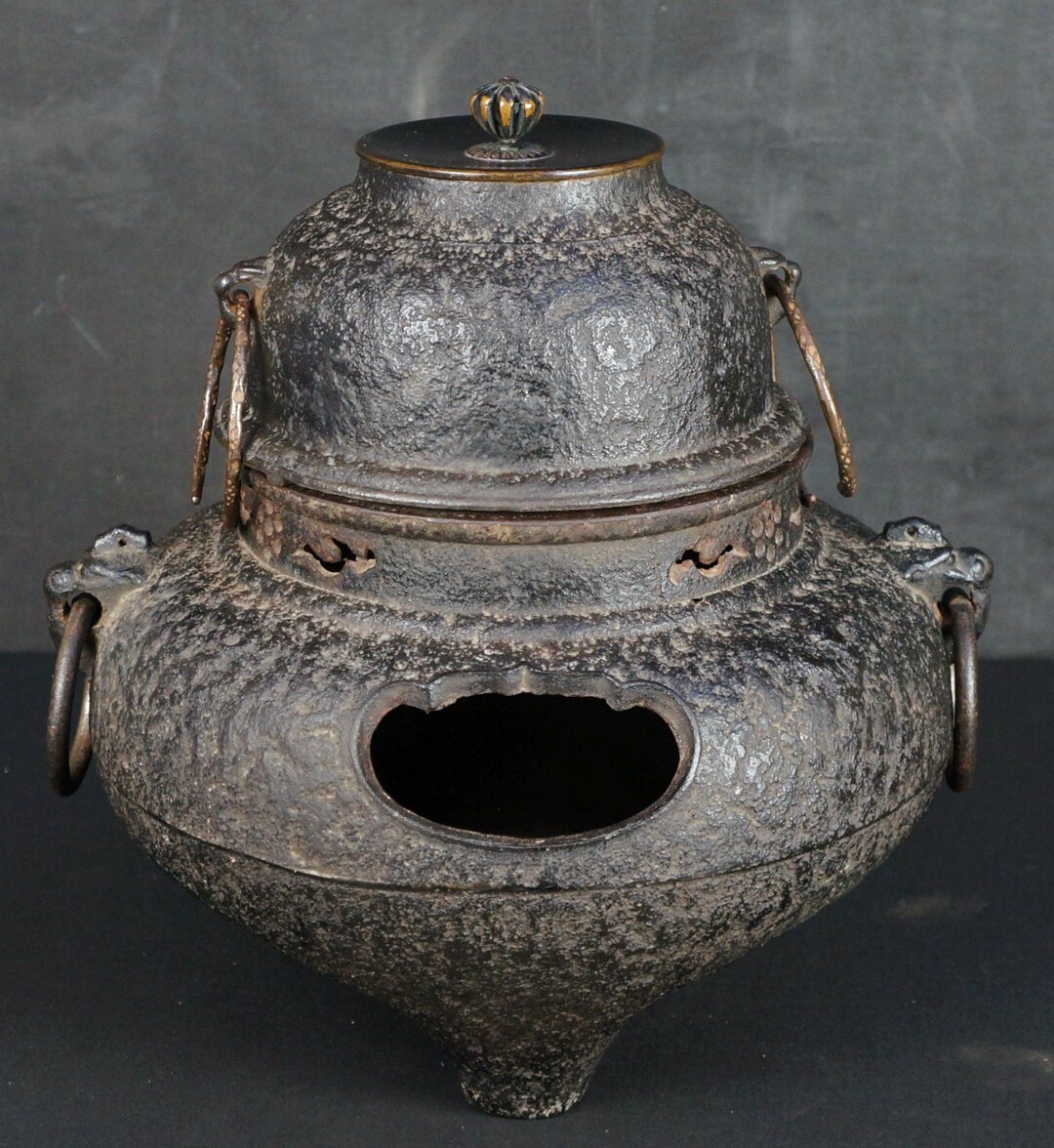 Japan Tea Ceremony Chagama Sand Cast Iron Kettle 1950sadou Craft - Etsy