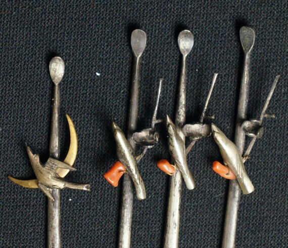 Antique Kanzashi Japan Geisha hair pins Kimono access… - Gem