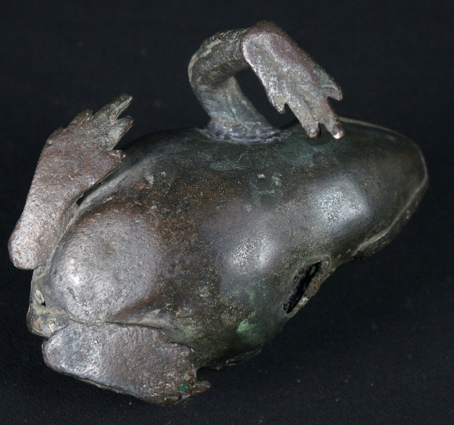 Antique Japan bronze Kaeru Toad Frog Sculpture 1700 lost Wax Edo Craft ...