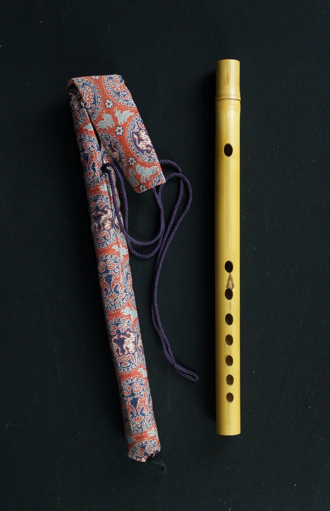 Japanese Zen Bamboo Flute Fue 1980 Japan Vintage Musical Temple ...