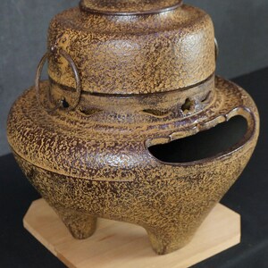 Japan Tea Ceremony Nanbu Chagama Sand Cast Iron Kettle 1980 sadou Craft ...