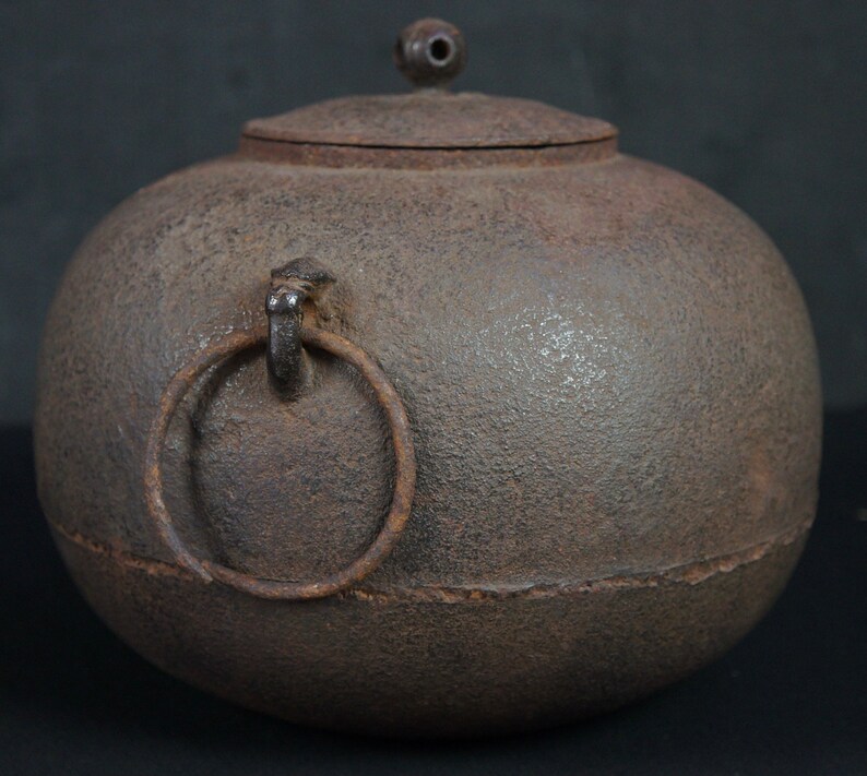 Tea Tea Chagama Japan iron Kettle Sand Cast 1900s Hand Made Craft - Etsy