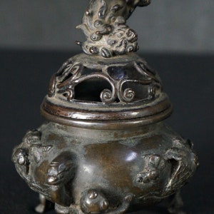 Antique Japan Bronze Censer Koro Incense Burner 1700 Edo Lost Wax Art ...