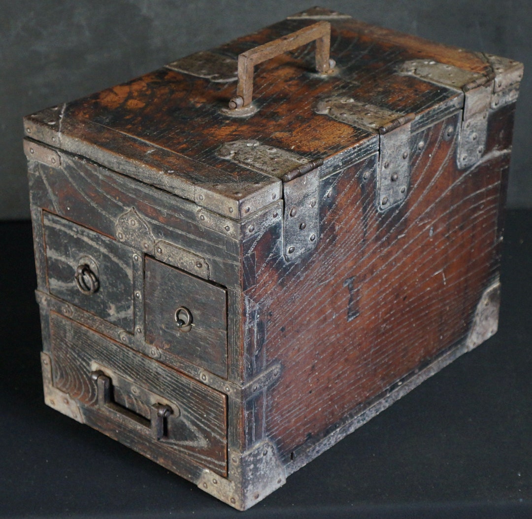 Antique Suzuribako Japan Wood Cabinet Writing Box 1700 Edo Craft - Etsy