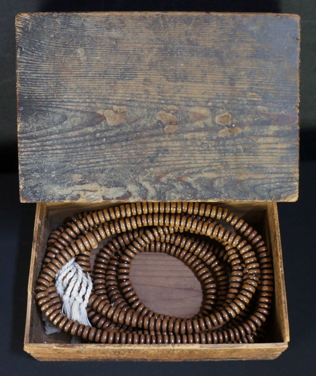 Antique Japan Buddhist Zen Monk Chanting Wood Beads 1800s Wood Rosary ...