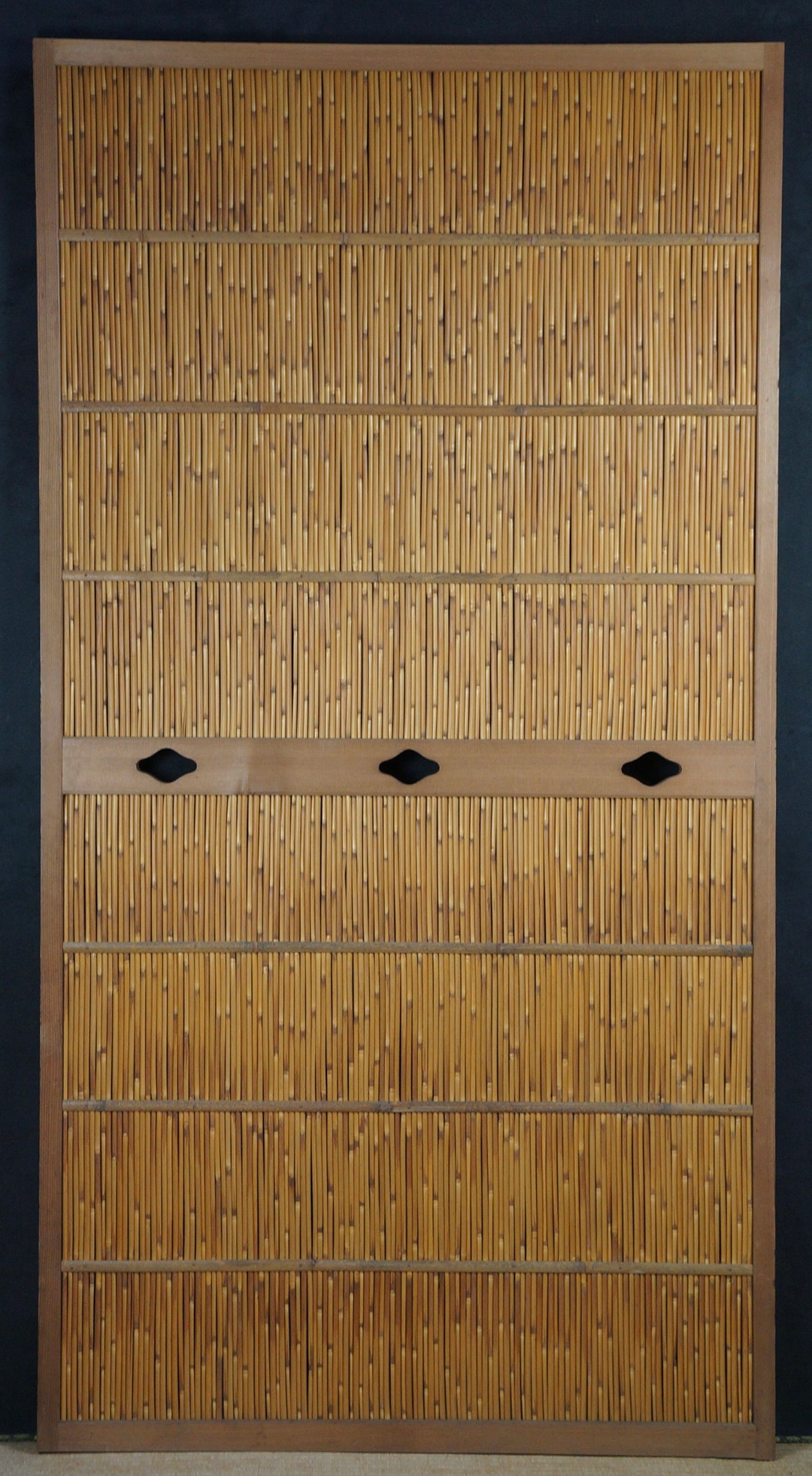 Japan Sliding Door Panels bamboo Fusuma 1970s Wabisabi Interior ...