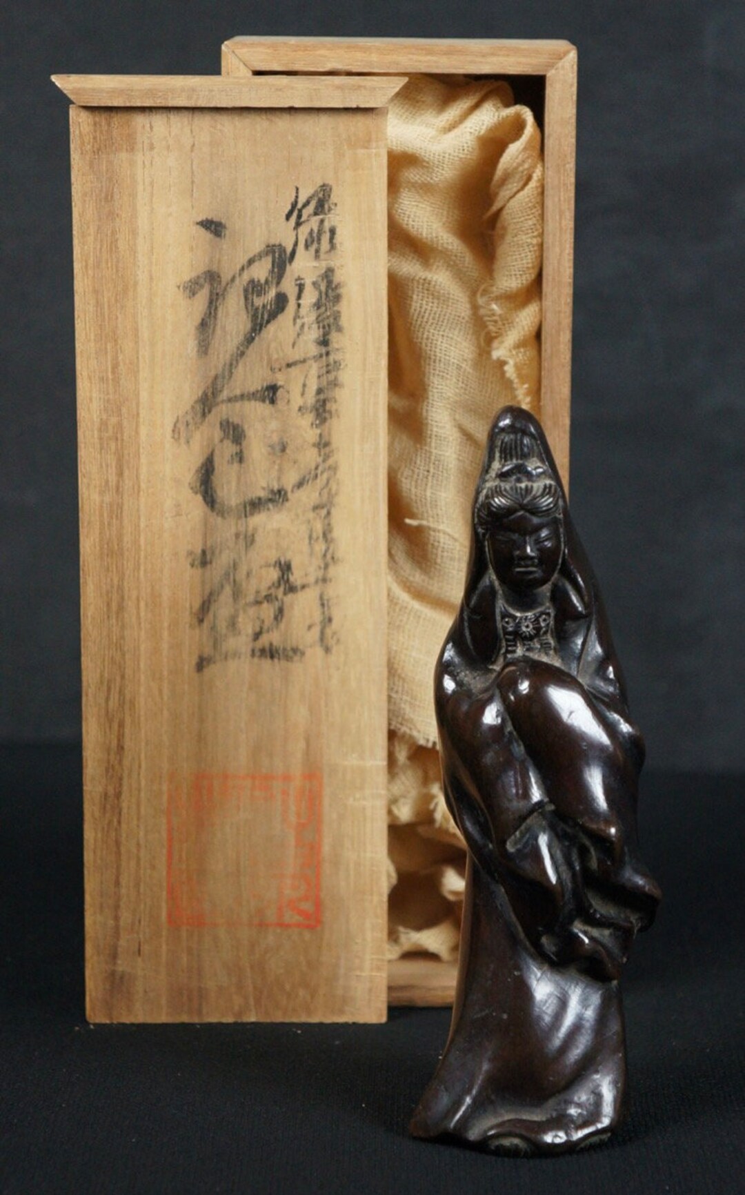 Antique Japan Buddhist Kannon Deity Bronze Sculpture 1700s Art Craft - Etsy