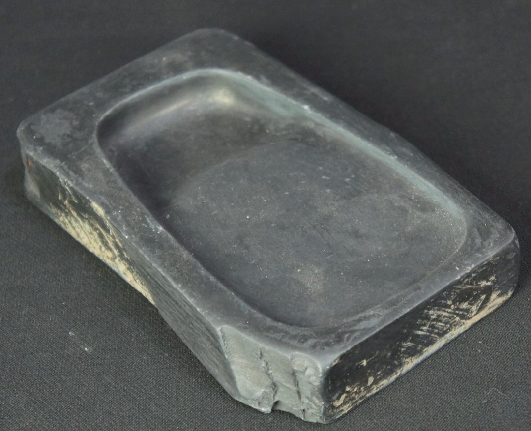 Japan Suzuri Zen Ink Stone Kanji Writing 1950 Lacquer Art Calligraphy ...