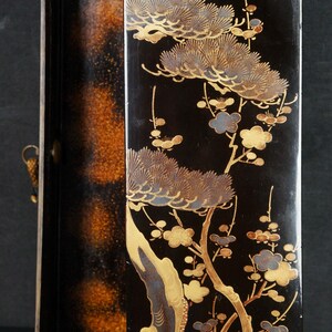 Japan Antique Tegami-ire Lacquer Box 1800japanese Maki-e Edo Craft - Etsy