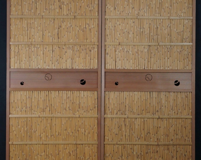 Japan Sliding Door Panels bamboo Fusuma 1980s Wabisabi Architecture - Etsy