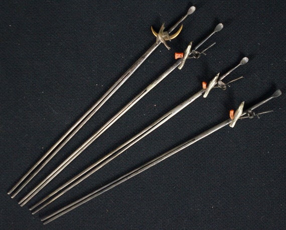 Antique Kanzashi Japan Geisha hair pins Kimono access… - Gem