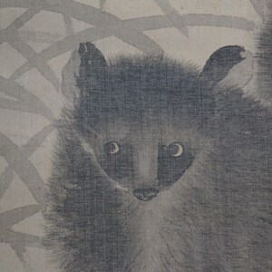 Japanese Midnight Tanuki Scroll Sumi-e Ink Art 1930 Rural Japan - Etsy