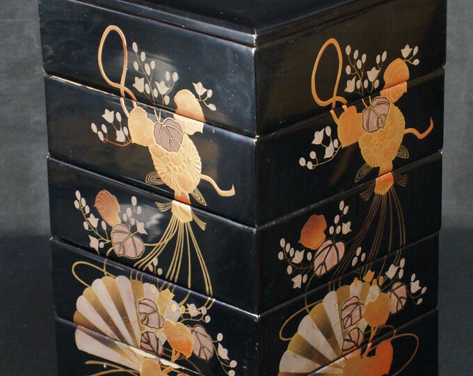 Japan Bento Jyubako Lacquer Food Box 1900 Wajima Hand Craft - Etsy