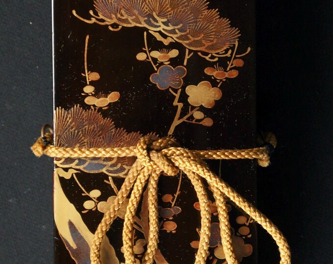 Japan Antique Tegami-ire Lacquer Box 1800 japanese Maki-e Edo Craft - Etsy