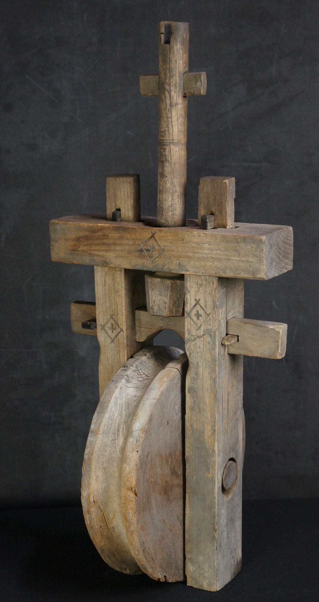 Antique Japanese Tool Kashya Well Pulley 1800 Rural Craft Wood Wear - Etsy