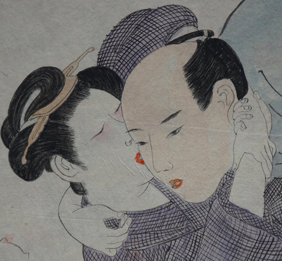Japan Painting Shunga 1880s Antique Japanese Erotic Art-craft - Etsy