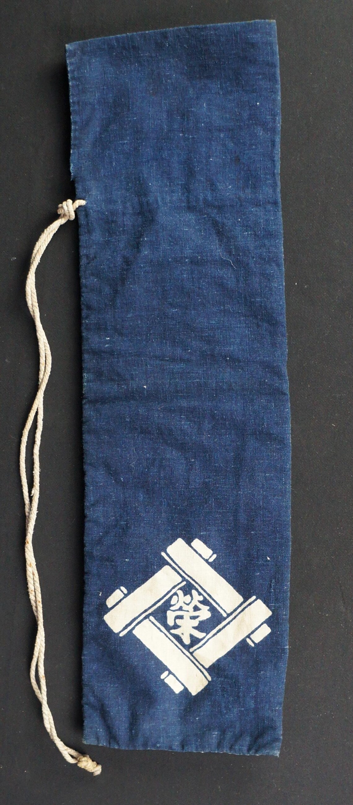 Antique Japan Blue dye Bukuro Bag Craft 1880 rural Workers Craft - Etsy
