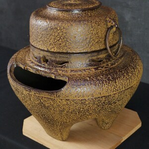 Japan Tea Ceremony Nanbu Chagama Sand Cast Iron Kettle 1980 sadou Craft ...