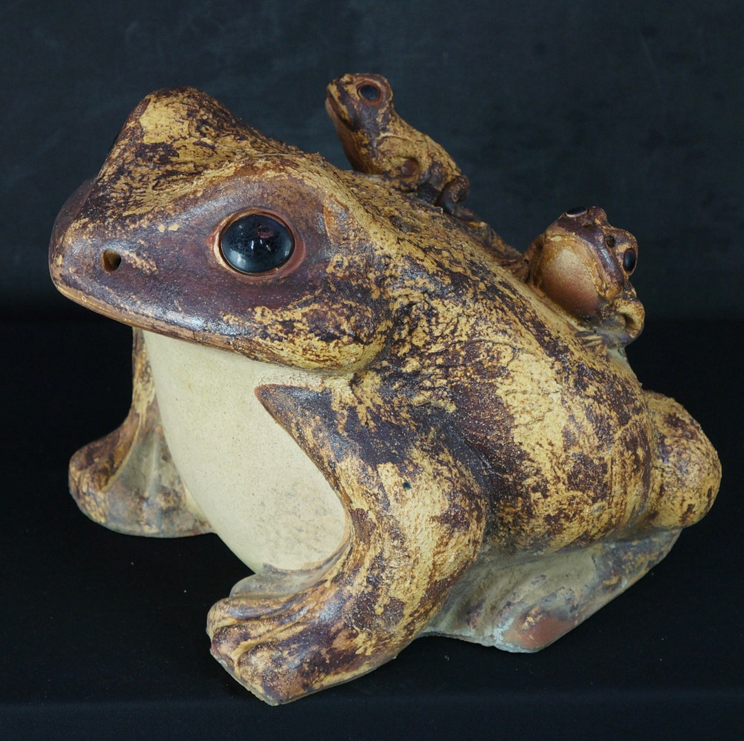Japan Garden Kaeru Frog Sculpture Hand Made Ceramic 1970kiln - Etsy