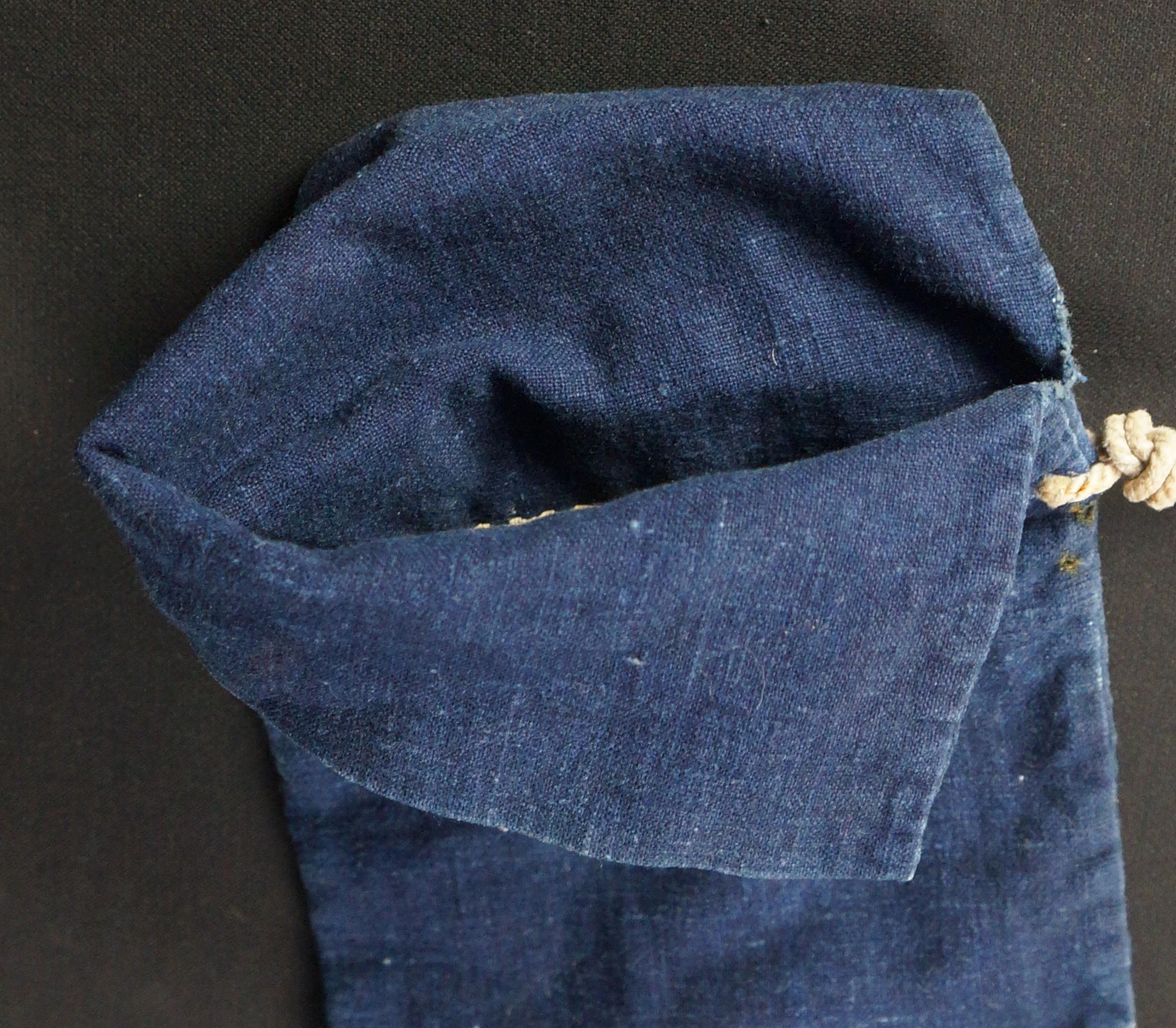 Antique Japan Blue dye Bukuro Bag Craft 1880 rural Workers Craft - Etsy