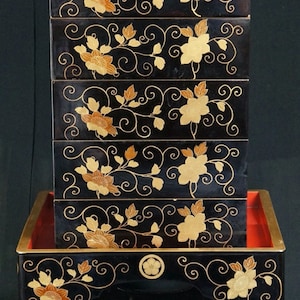 Antique Jyubako Japan Lacquered Ceremonial Food Box 1872 Japan Craft - Etsy
