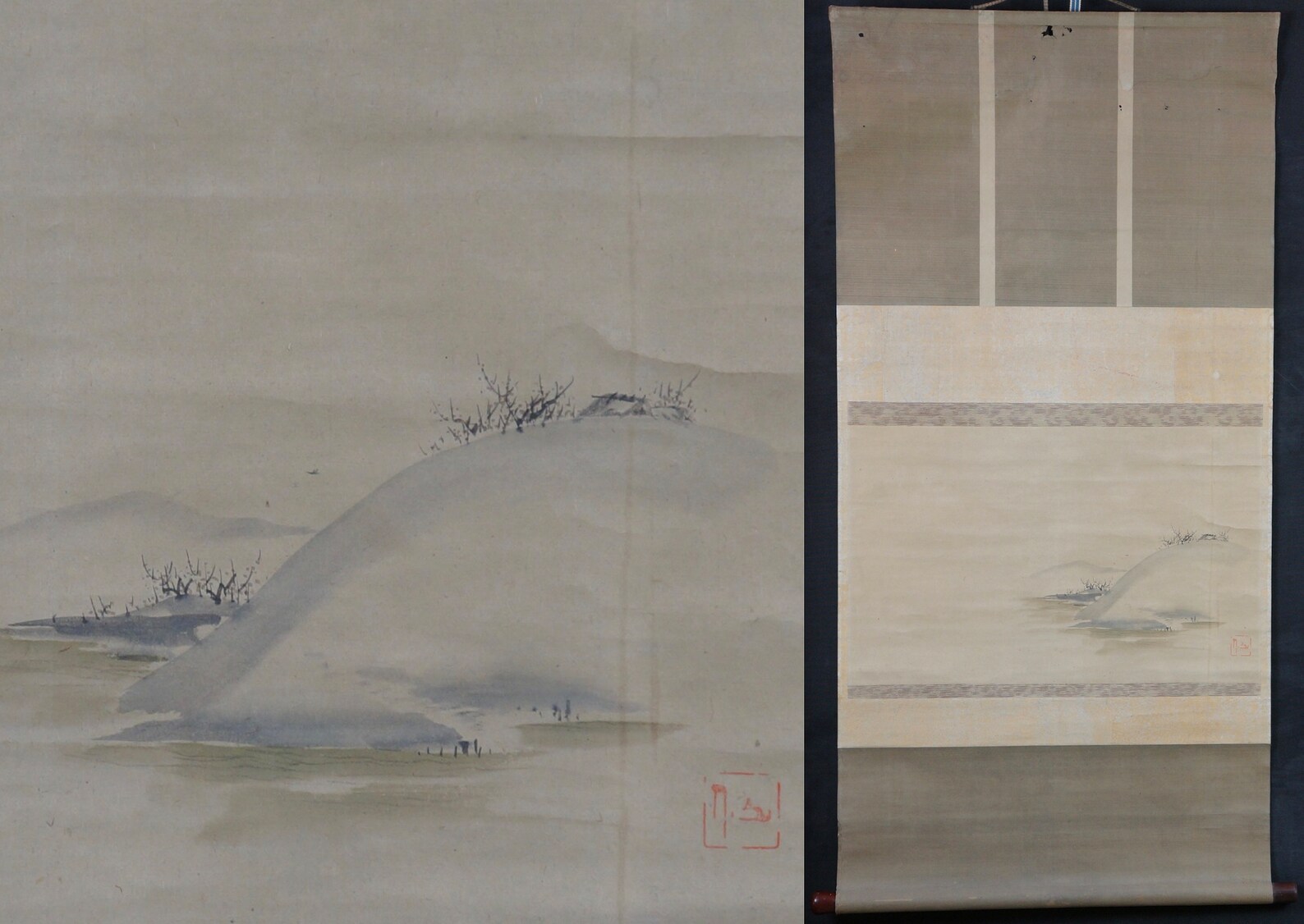 Antique Japan Paper Scroll Sansui Landscape 1900sansui Art - Etsy