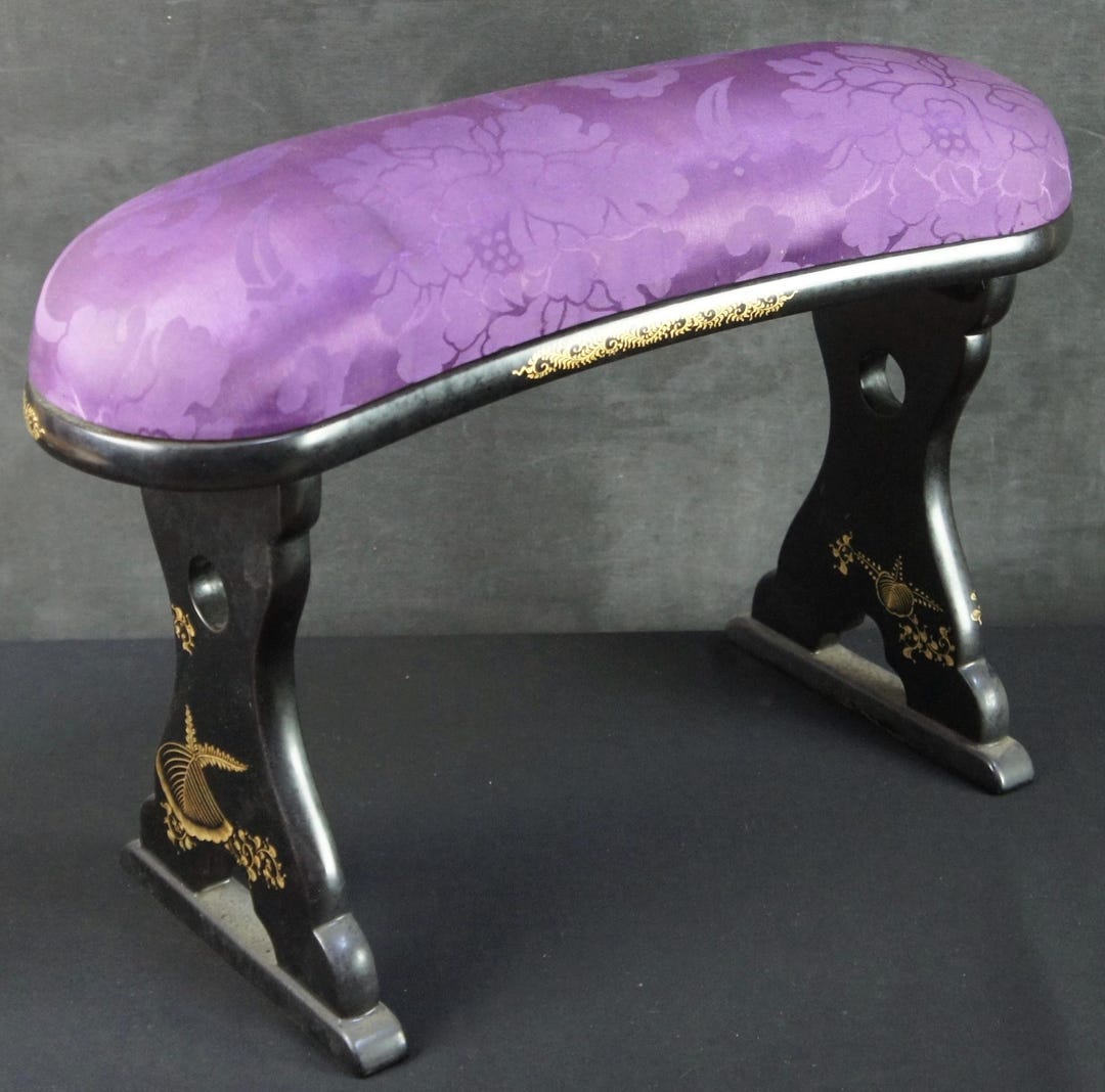 Vintage Kyosoku japan arm Rest furniture 1950 Lacquered Wood Craft ...