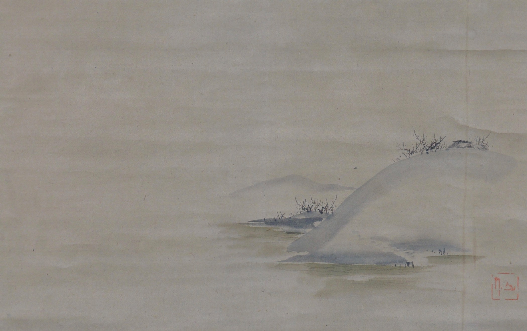 Antique Japan Paper Scroll Sansui Landscape 1900sansui Art - Etsy