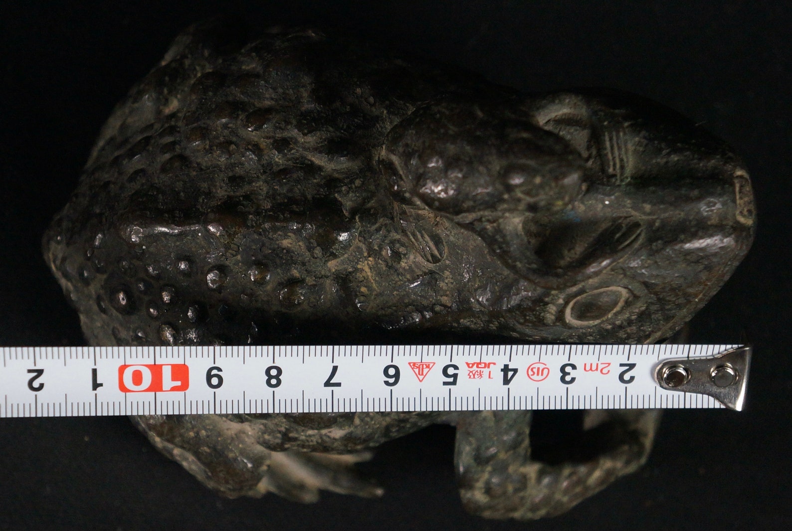 Antique Japan bronze Kaeru Toad Frog Sculpture 1700 lost Wax Edo Craft ...