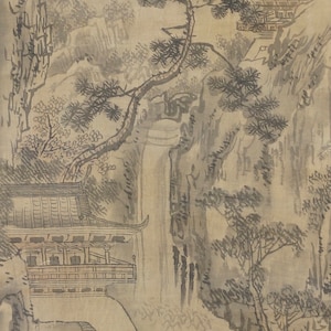 Antique Japan Ink Winter Panting Scroll 1850 sansui sumi-e - Etsy