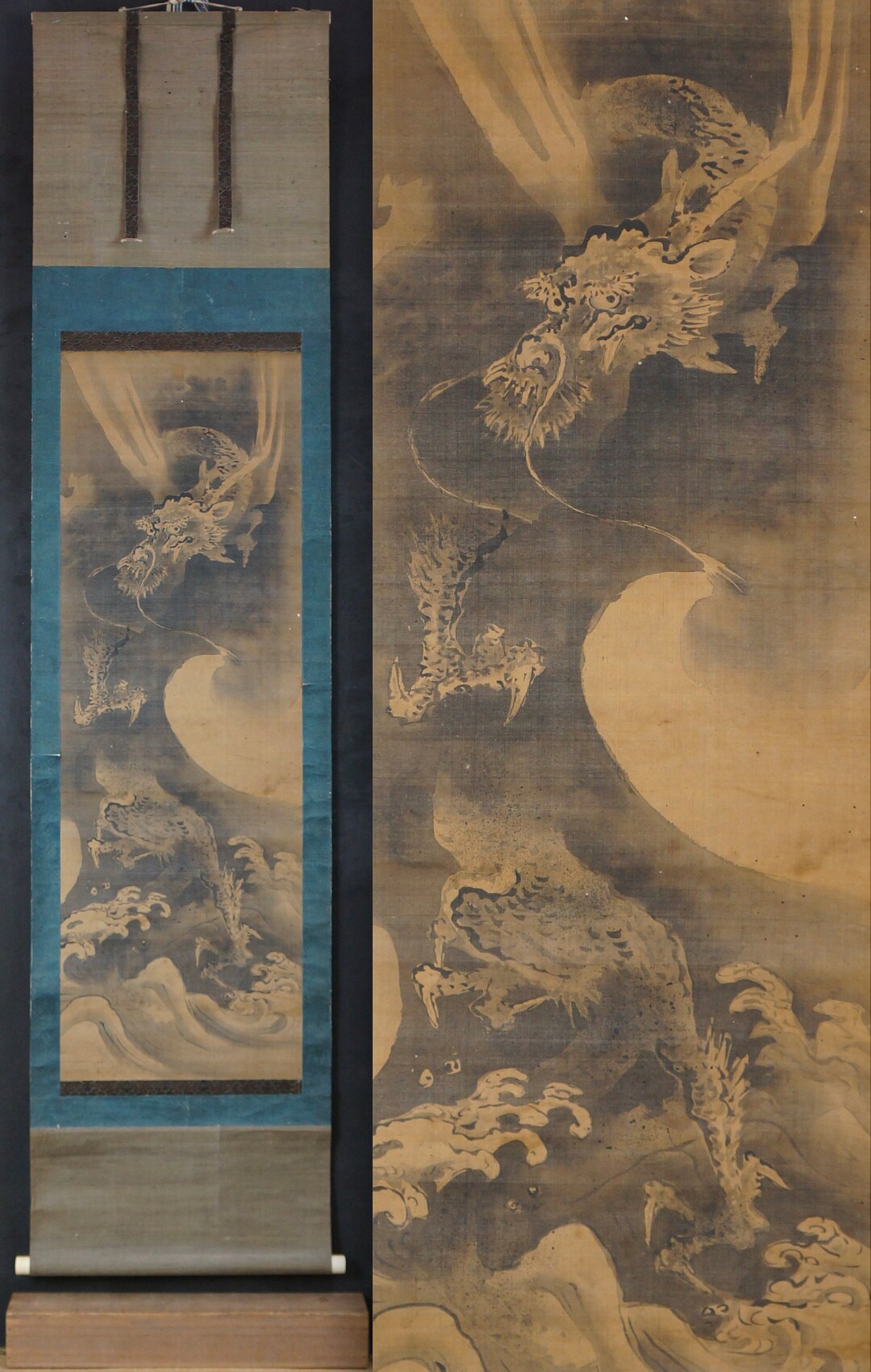 Antique Japantatsu Dragon Paper Scroll Zen Master Painting 1832 - Etsy